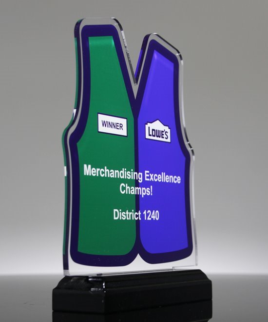 Acrylic Uniform Trophy | Corporate Uniform Shape Award | Edco Awards