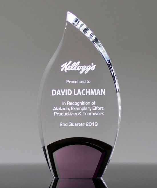 Purple Flame Acrylic Award | Edco Awards