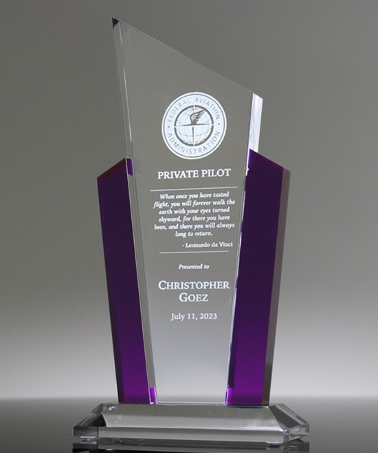 Acclaim Purple Acrylic Award | Edco Awards