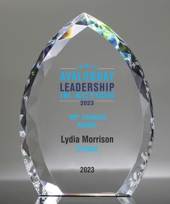 Rainbow Crystal Flame Trophy | SKU K9195 | Edco Awards