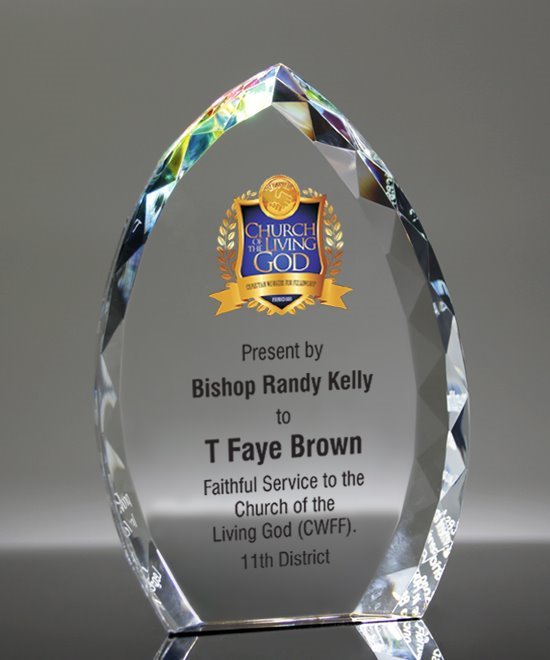 Rainbow Crystal Flame Trophy | SKU K9195 | Edco Awards