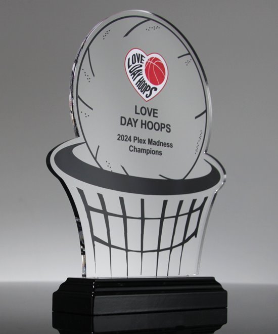Acrylic Basketball Trophy Full Color Imprint | Edco Awards