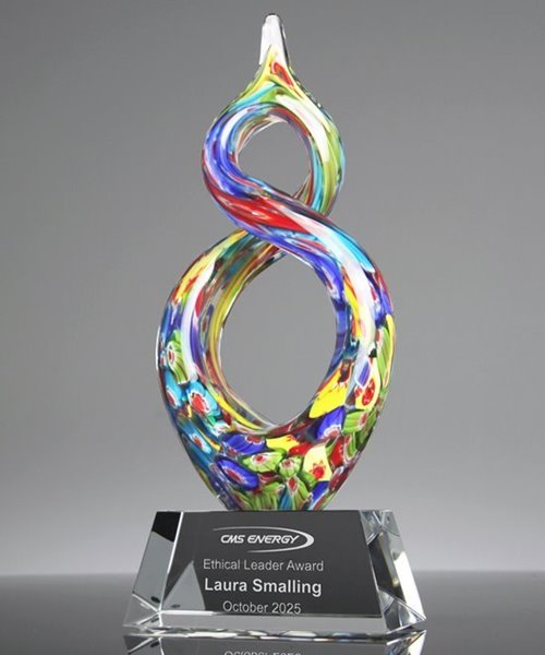 Radiant Eternity Art Glass Award | Edco Awards