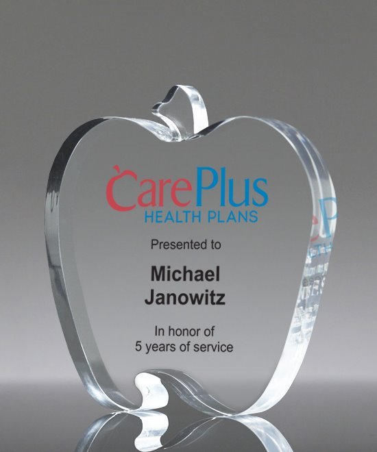 Acrylic Apple Paperweight Award | Edco Awards