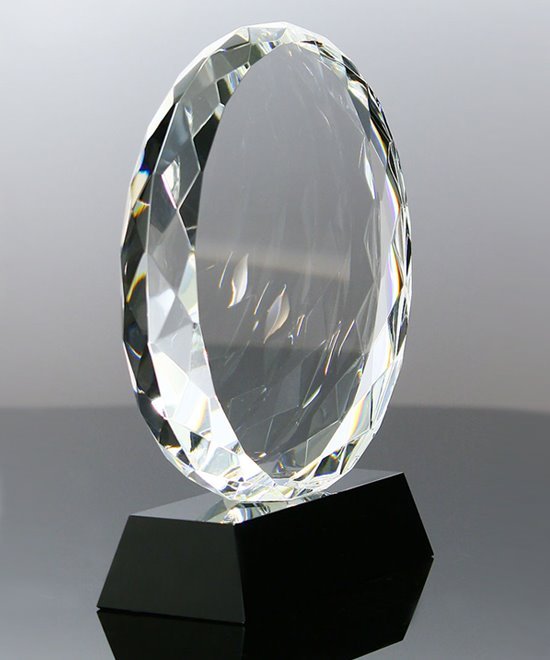 Round Crystal Award With Black Base: CRY001S, CRY001M, CRY001L | Edco ...