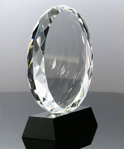 Round Crystal Award With Black Base: CRY001S, CRY001M, CRY001L | Edco ...
