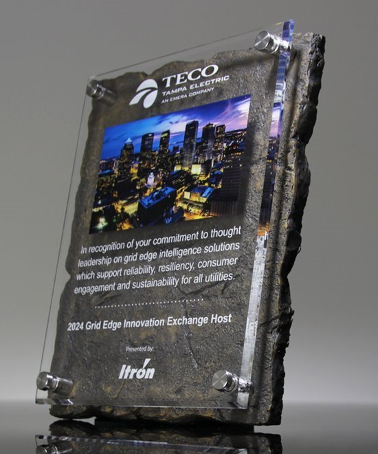 Stone Award Plaque With Full Color Imprint | Edco Awards