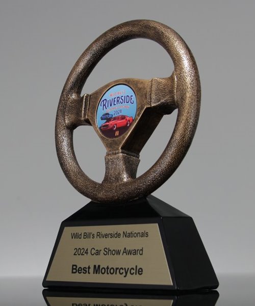 Gold Racing Wheel Trophy | Edco Awards