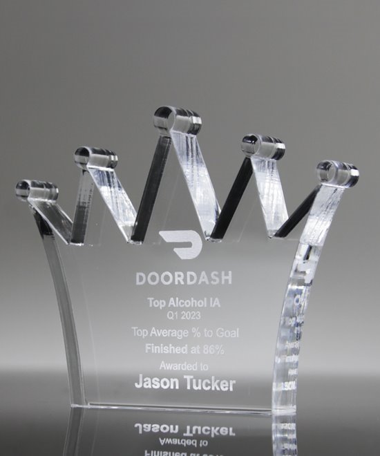 Acrylic Crown Trophy Paperweight | Edco Awards