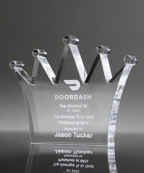 Acrylic Crown Trophy Paperweight | Edco Awards