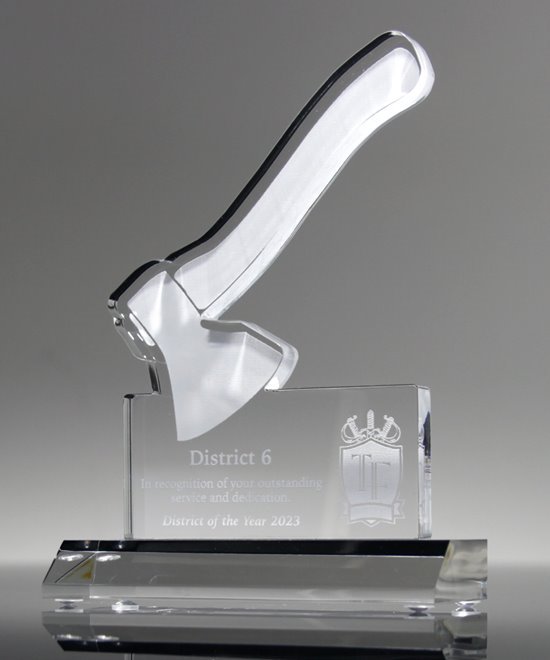 Acrylic Axe Award | Firefighter Trophy | Edco Awards