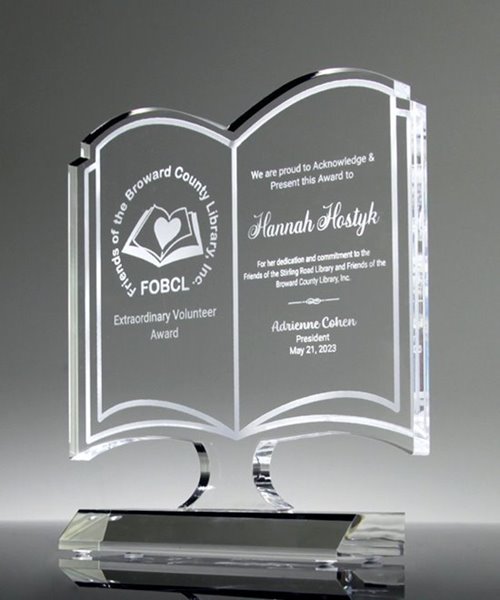Acrylic Book Award | Edco Awards