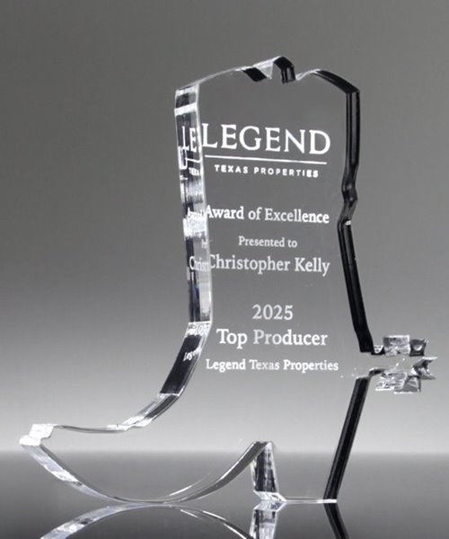 Cowboy Boot Acrylic Paperweight Award | Edco Awards