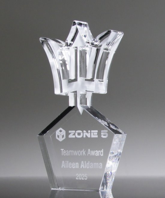 Trident Acrylic Paperweight Award | Edco Awards
