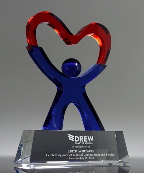 Custom Crystal Award - Two Tone Logo | Edco Awards