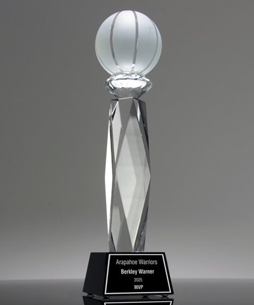 Basketball Crystal Obelisk Trophy | Edco Awards