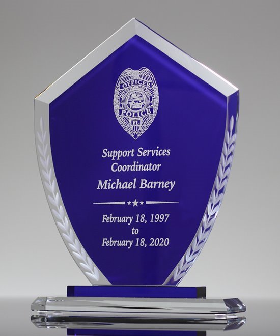 Glass Shield Trophy | Edco Awards