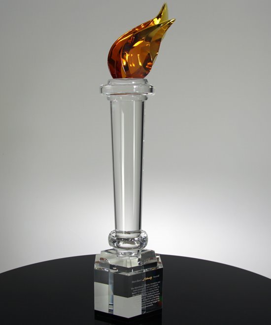 Supreme Crystal Torch Trophy - Large Torch Award | Edco Awards