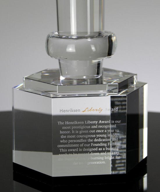 Supreme Crystal Torch Trophy - Large Torch Award | Edco Awards