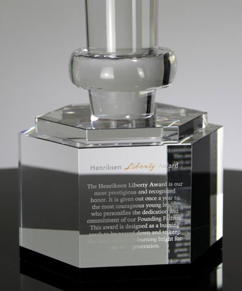 Supreme Crystal Torch Trophy - Large Torch Award | Edco Awards