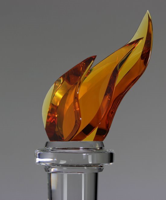 Supreme Crystal Torch Trophy - Large Torch Award | Edco Awards