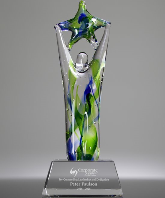 Premium Star Achiever Art Glass Award | Edco Awards