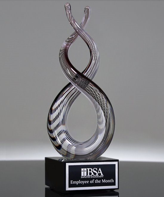 Divine Infinity Helix Art Glass Trophy | Edco Awards