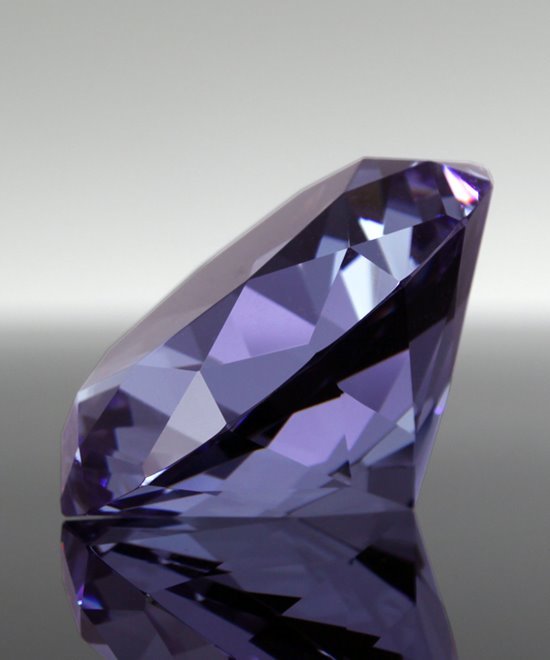 Purple Crystal Diamond Paperweight | Edco Awards