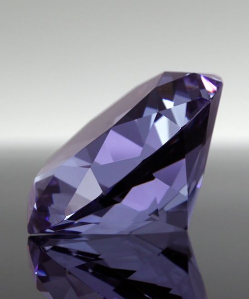 Purple Crystal Diamond Paperweight | Edco Awards