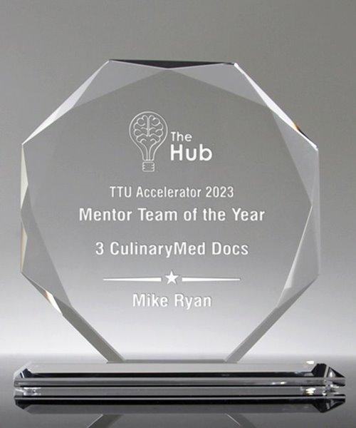 Starfire Crystal Octagon Trophy | Edco Awards