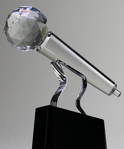 Crystal Microphone Trophy | Voice of Achievement Award | Edco Awards