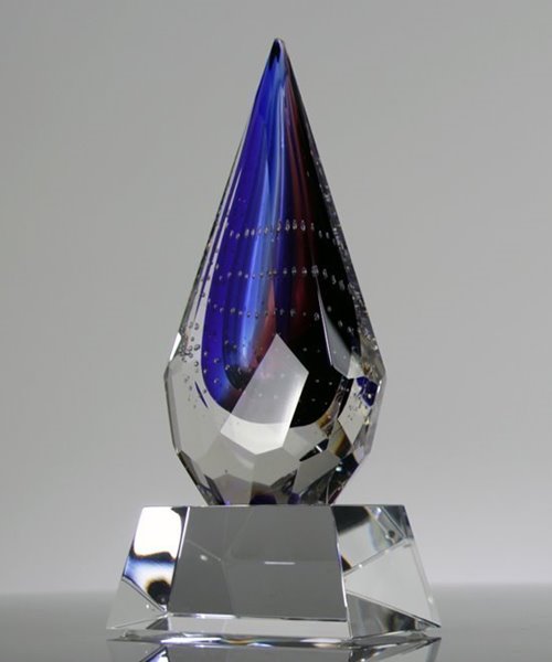 Royal Indigo Art Glass Diamond Award | Edco Awards