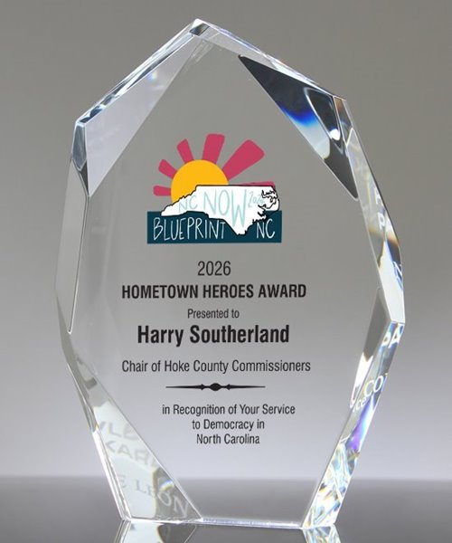 Crystal Peak Award with Full Color Imprint | Edco Awards