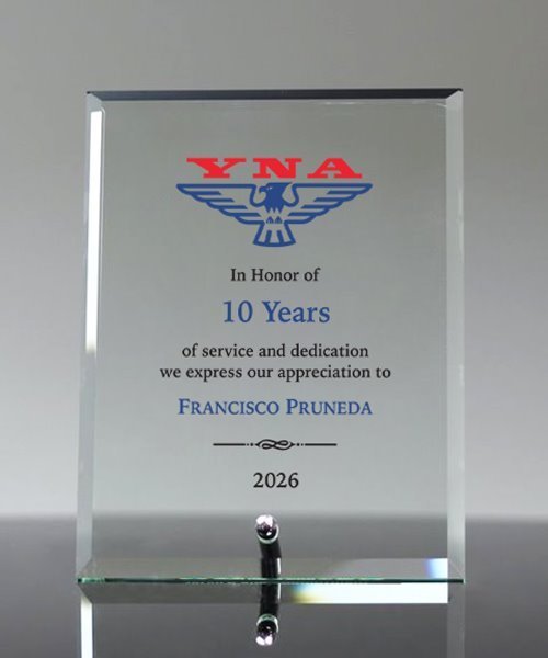 Simplex Glass Plaque Full Color | Edco Awards