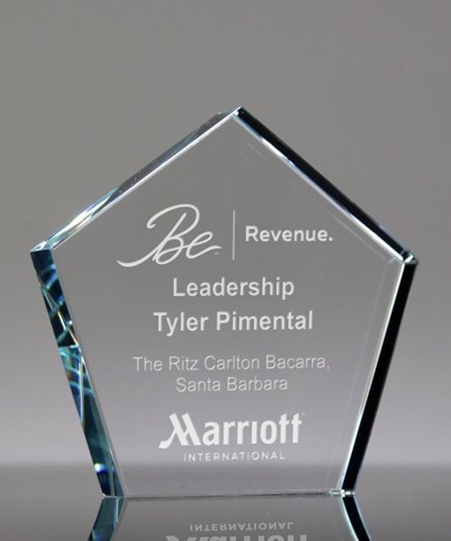 Pentagon Crystal Paperweight | Edco Awards