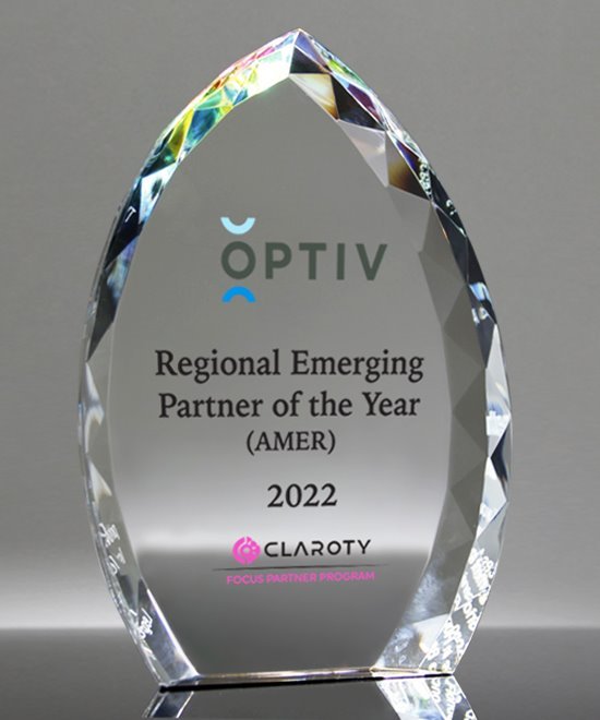 Rainbow Crystal Flame Trophy | SKU K9195 | Edco Awards