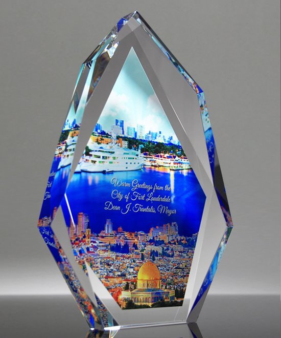 Crystal Legacy Award with Full Color Imprint | Edco Awards