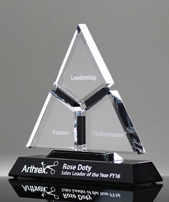 Apogee Triangle Crystal Award | CRY317 | Edco Awards