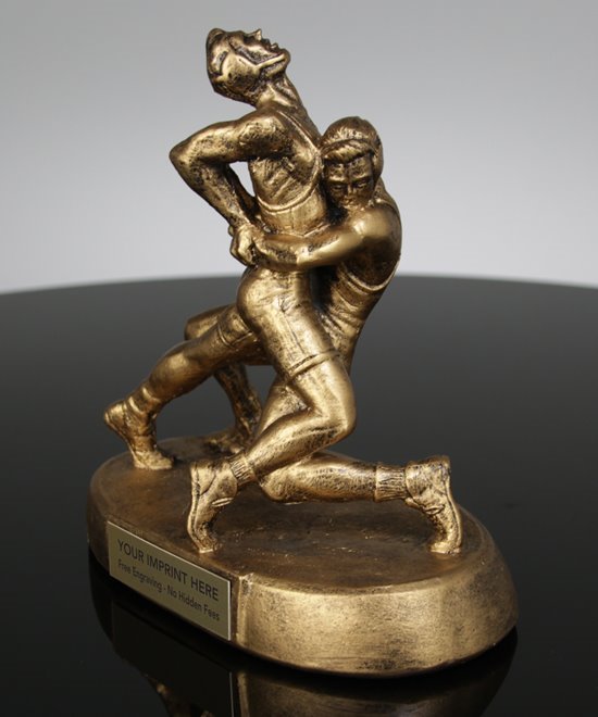 Wrestling Bear Hug Gold Trophy | Edco Awards