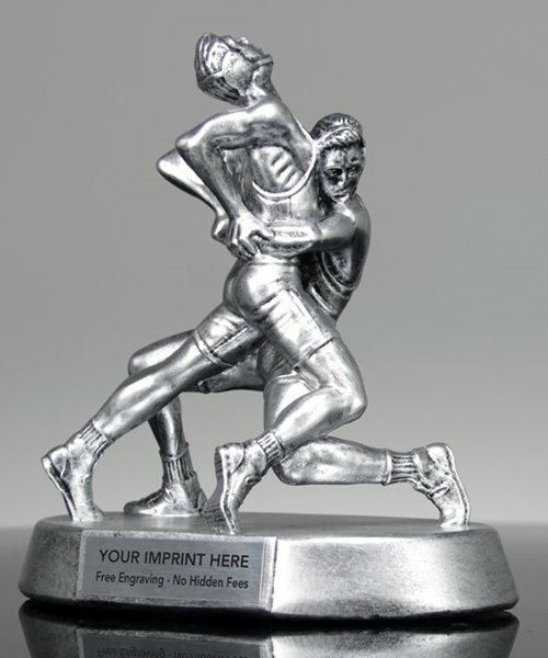 Wrestling Bear Hug Silver Trophy | Edco Awards