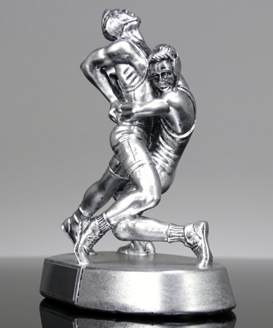 Wrestling Bear Hug Silver Trophy | Edco Awards