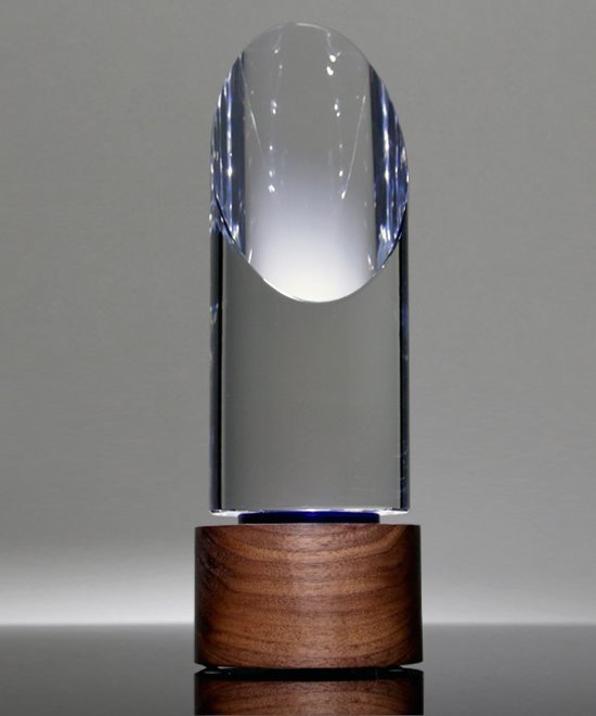Azure Crystal Slant Cylinder Award | Edco Awards