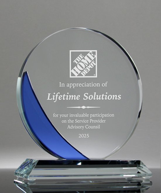 Starfire Crystal Blue Circle Eclipse Award | Edco Awards