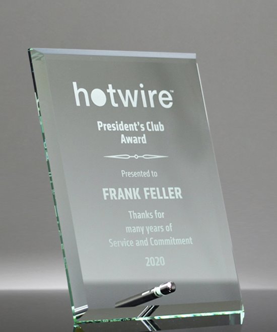 Acceptance Glass Plaque Award | Edco Awards