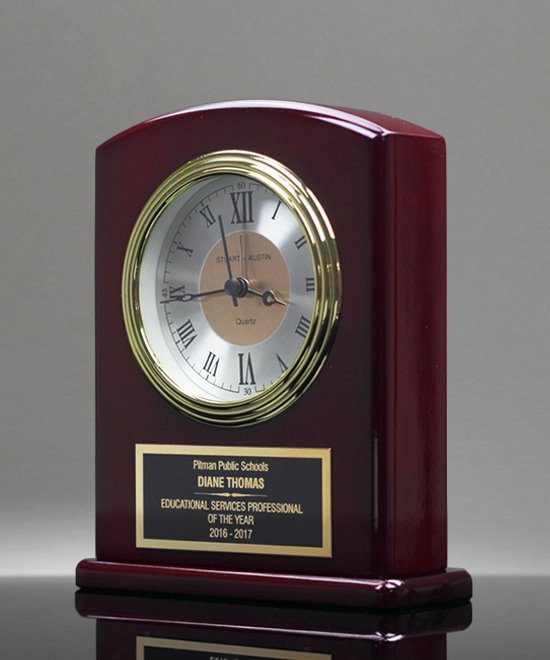 Diamond-Spun Desk Clock Award | BC970 | Edco Awards