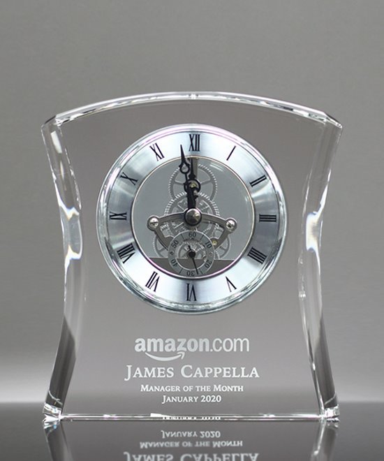 Custom Engraved Crystal Gift Clock | CRY383 | Edco Awards