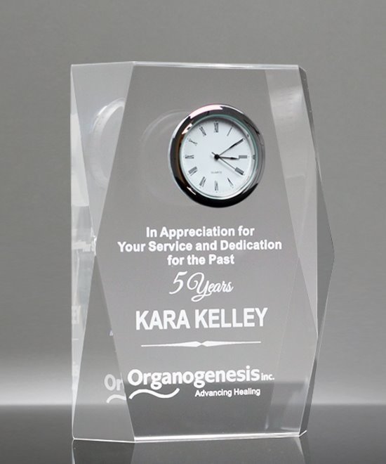 Faceted Acrylic Clock Award | Edco Awards