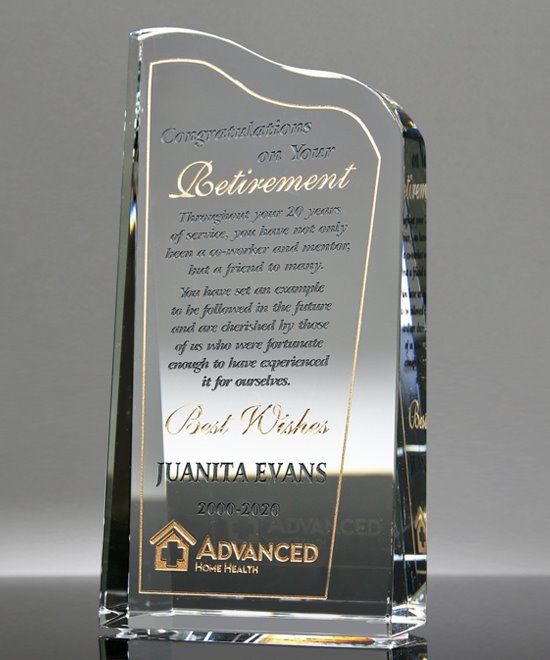 Retirement Wave Crystal Award | Edco Awards