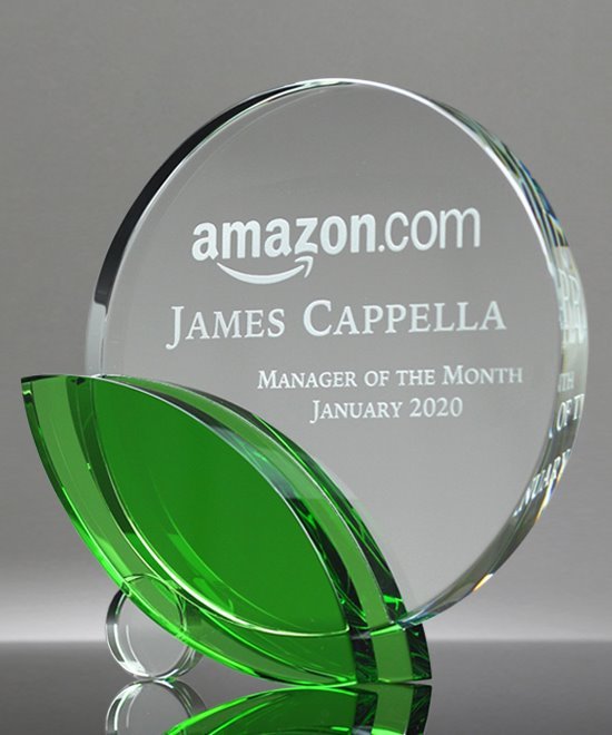 Crystal Green Leaf Award | FLF66 | Edco Awards