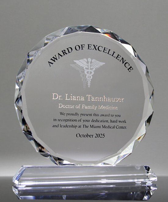 Medical Excellence Award Crystal | Edco Awards